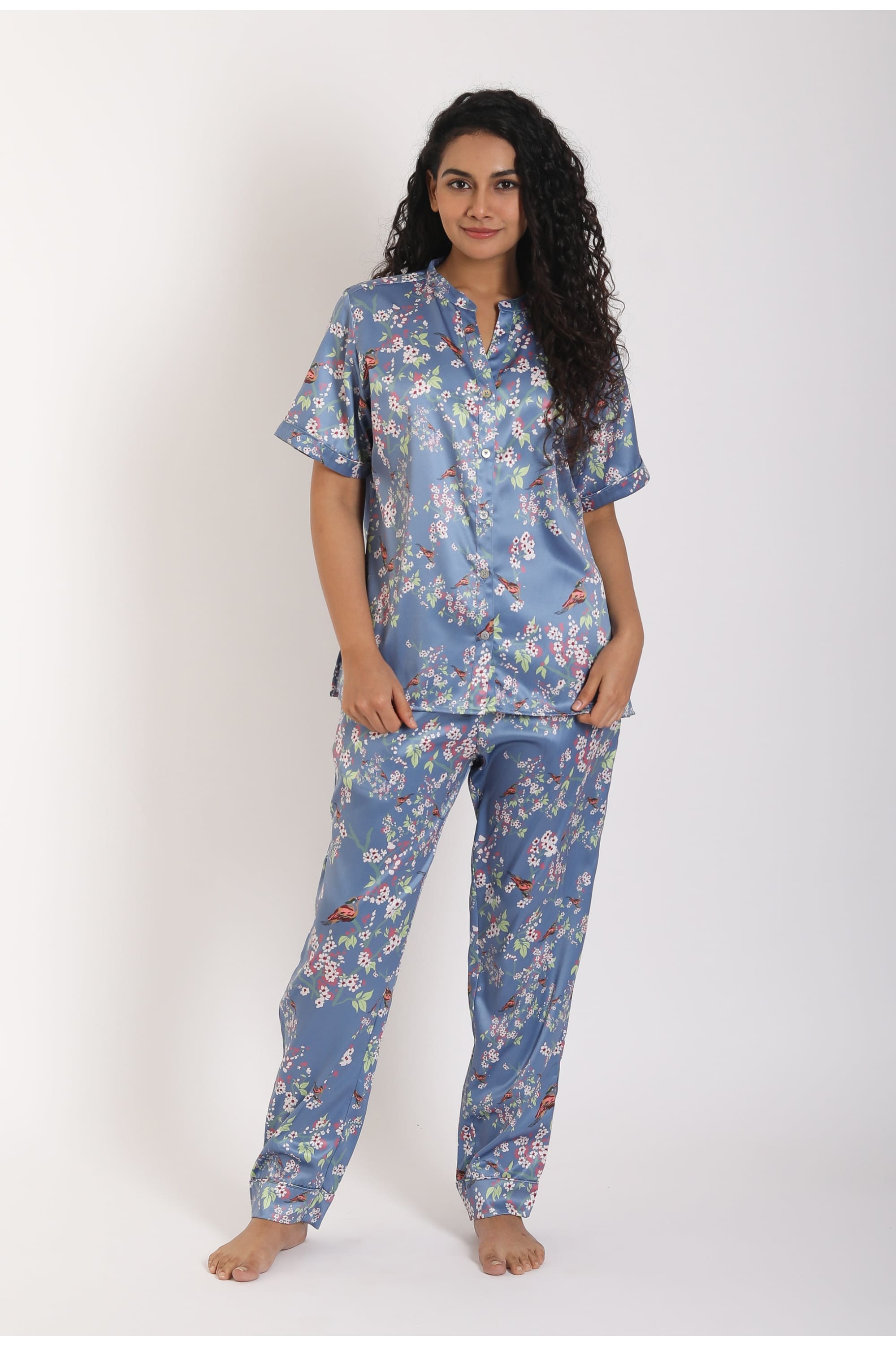 Classic Juhii Powder blue Pyjama Set – FortyWinksCompany
