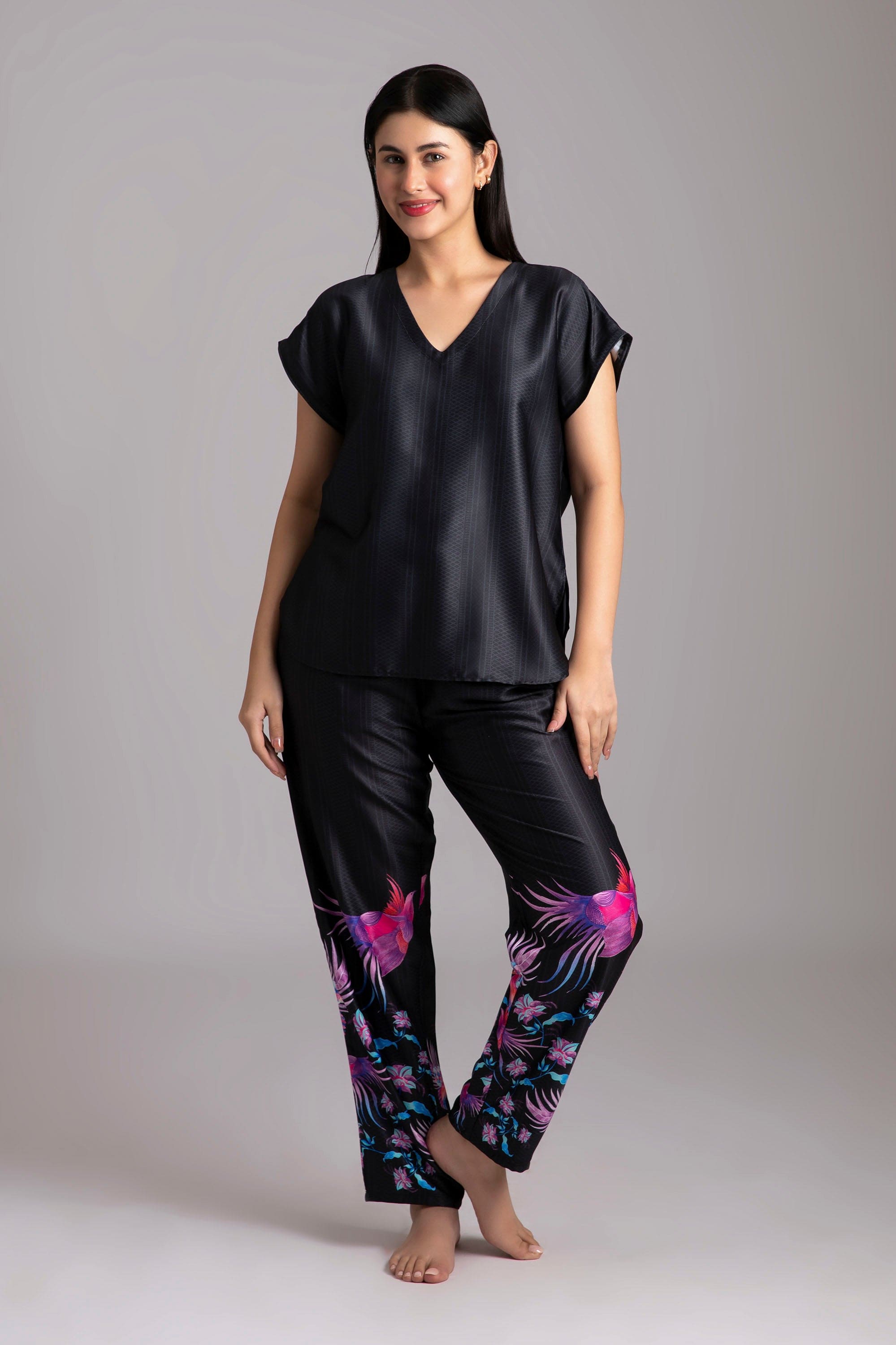 Voguish Shia Black Pyjama Set – FortyWinksCompany